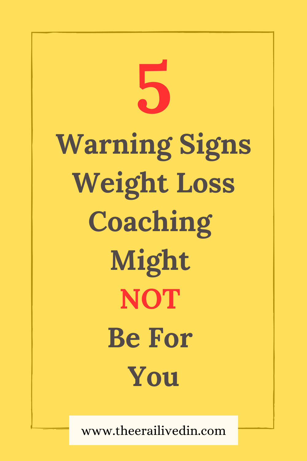 ⚠️ 5 Warning Signs Weight Loss Coaching Might NOT Be For You – The Era ...